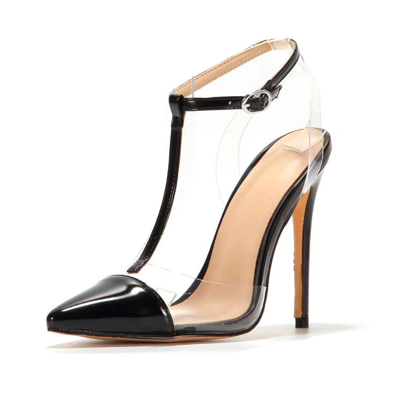 t strap open toe heels