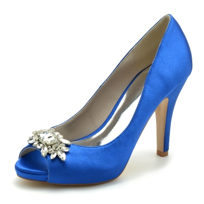 royal blue satin shoes