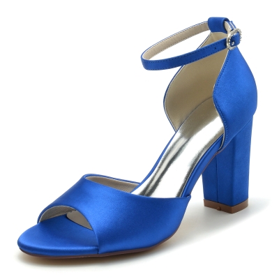 royal blue satin shoes